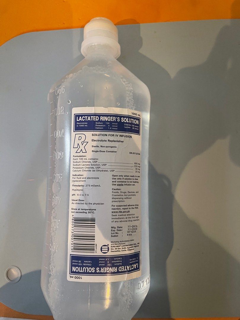 Plain Lr Iv Fluid Health And Nutrition Medical Supplies And Tools On Carousell