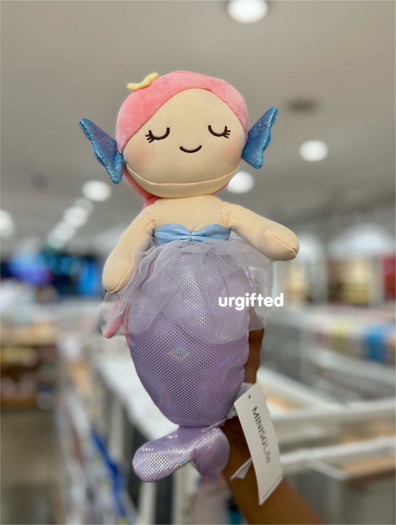 Plush Mermaid Doll by Miniso, Hobbies & Toys, Toys & Games on Carousell