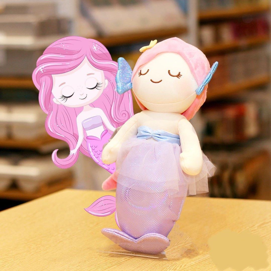 Plush Mermaid Doll by Miniso, Hobbies & Toys, Toys & Games on Carousell
