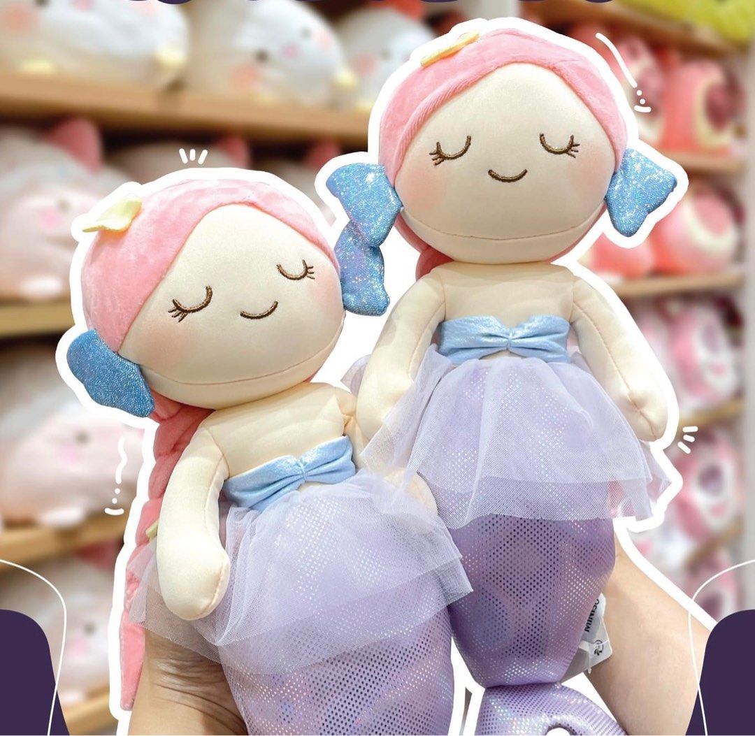 Plush Mermaid Doll by Miniso, Hobbies & Toys, Toys & Games on Carousell