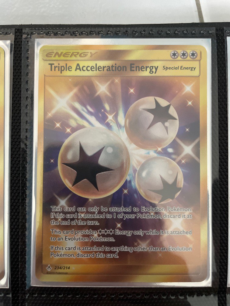 Pokemon TCG Triple Acceleration Energy gold secret rare, Hobbies & Toys ...