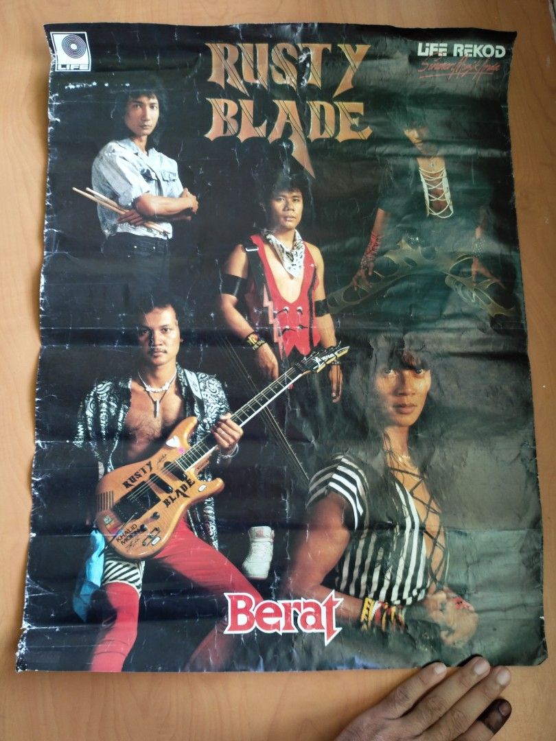 Vintage Poster Rock Rusty Blade Berat, Hobbies & Toys, Collectibles & Memorabilia, Stamps ...