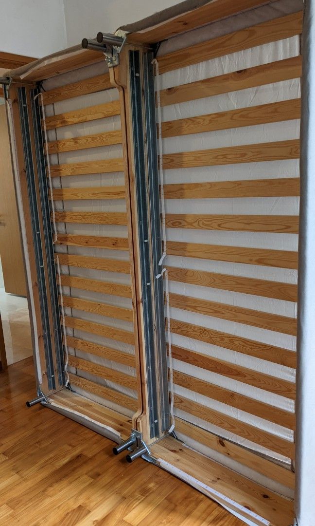 Noa king size bed with Ikea espevar bed frame, Furniture & Home Living ...