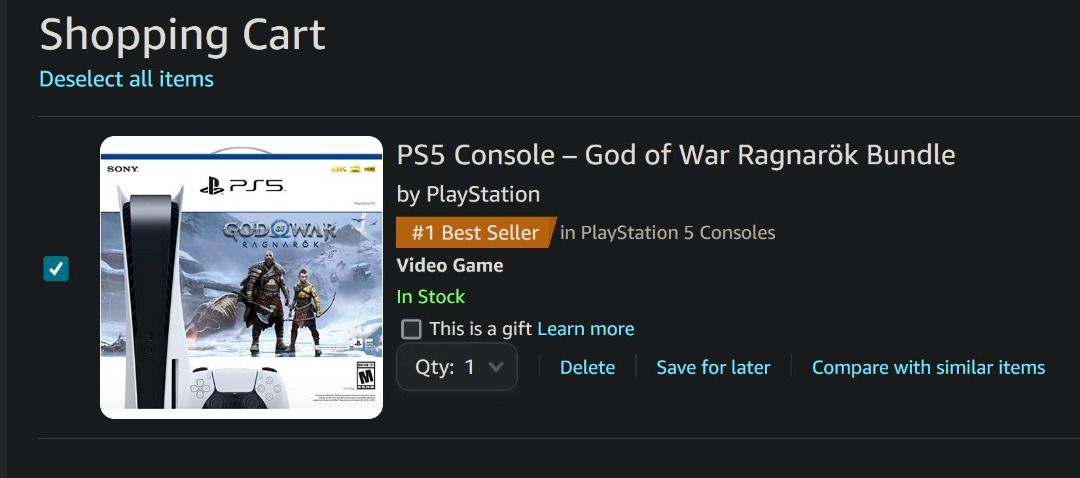 PS5 Disc Edition (GoW Ragnarok R1 download), Video Gaming, Video Game ...