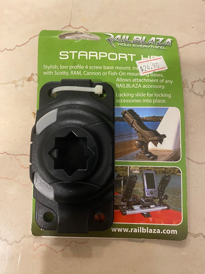 Railblaza starport HD 4 screw base mount, Sports Equipment, Fishing on ...