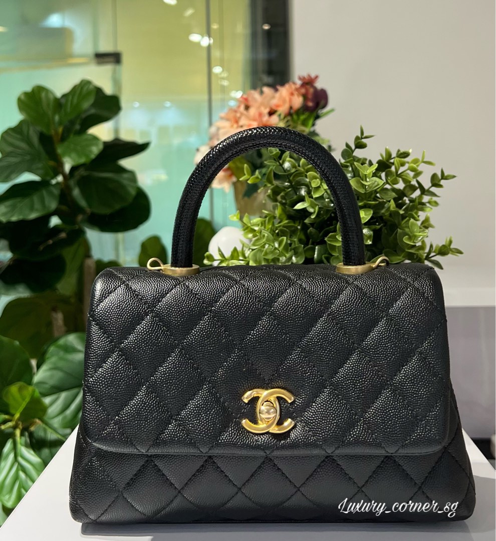 Rare! CHANEL COCO HANDLE SMALL/MINI REAL LIZARD SKIN, Luxury, Bags ...