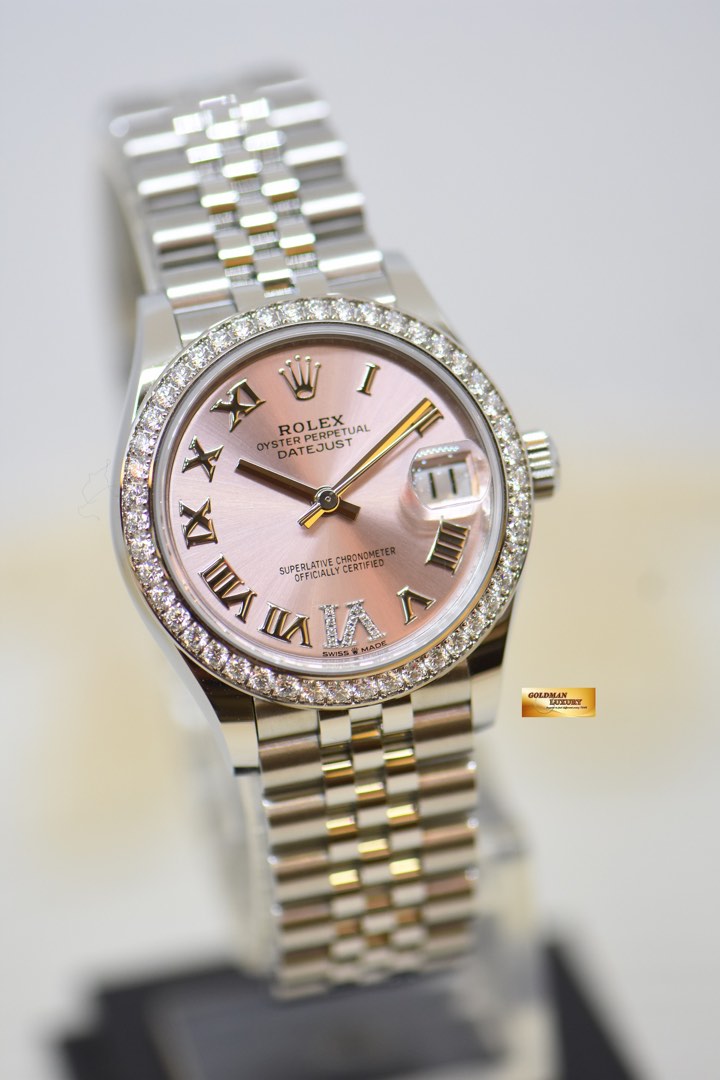 ROLEX OYSTER PERPETUAL DATEJUST 31mm STEEL IN JUBILEE BRACELET PINK ...