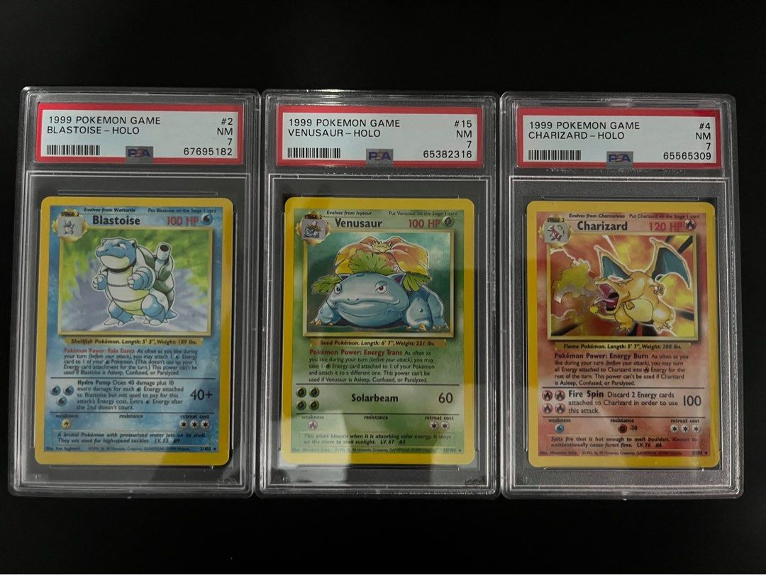 Set of PSA 7 base set starter trio, Hobbies & Toys, Toys & Games on ...