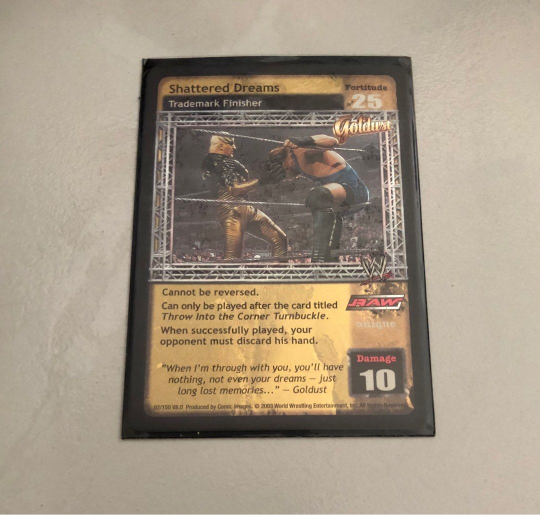Shattered Dreams - Goldust WWE Trademark Finisher Card, Hobbies & Toys ...