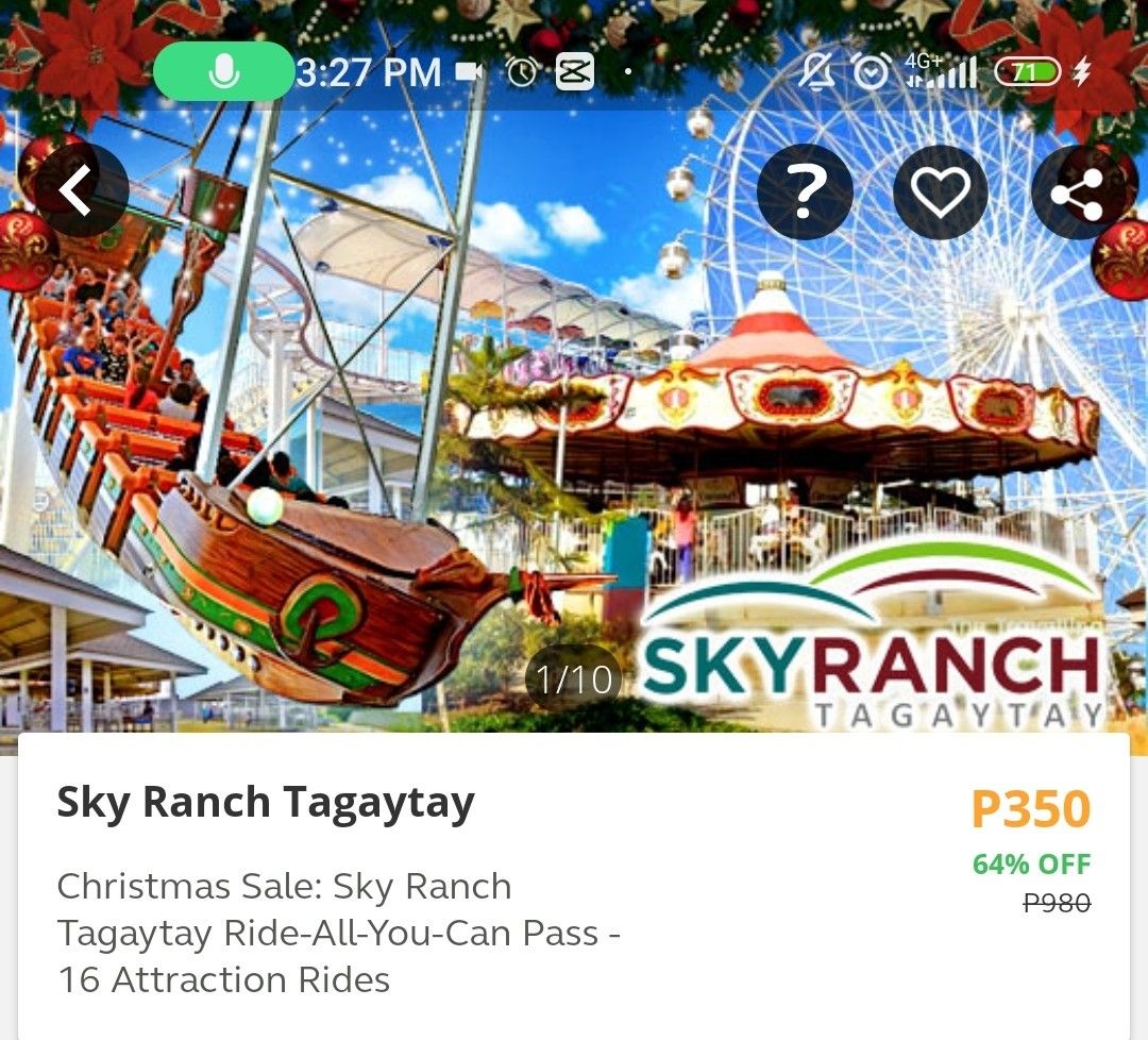 Sky Ranch Tagaytay E-voucher, Tickets & Vouchers, Vouchers on Carousell