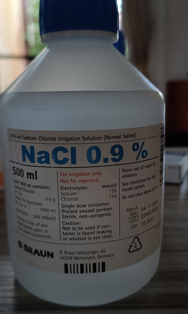 Sodium Chloride Irrigation Solution 500 ml $5, Computers & Tech, Desktops on Carousell