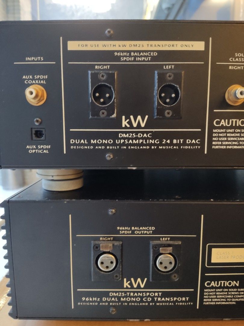 Stereophile Dual Mono Musical Fidelity KW DM25 cd transport & tube dac ...