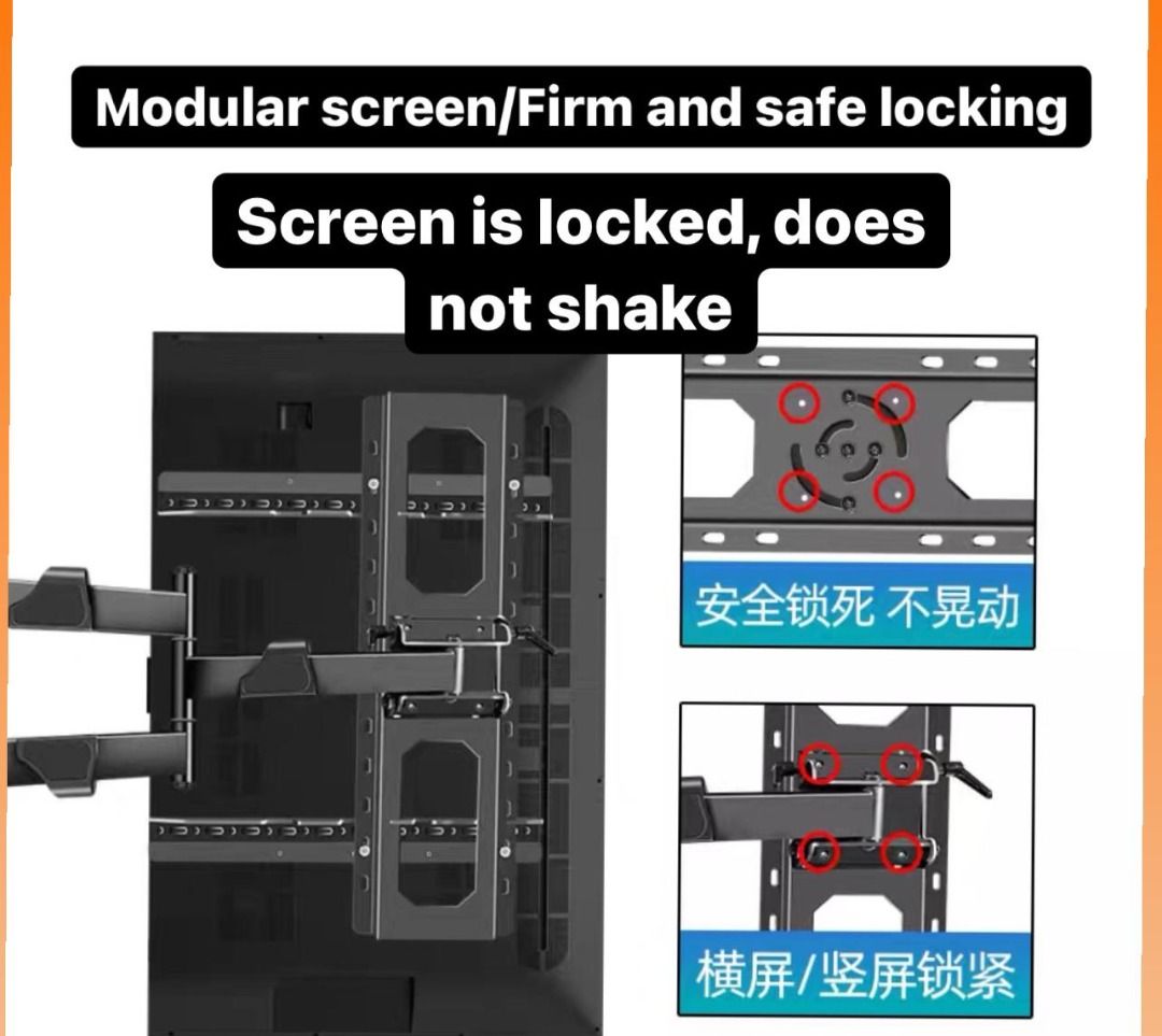 Swivel 90 degree Rotation TV Bracket (S013), TV & Home Appliances, TV ...