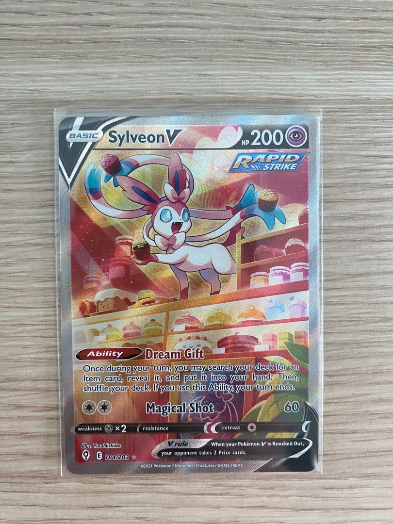 Sylveon V Alternate Art Evolving Skies Pokemon Card, Hobbies & Toys ...
