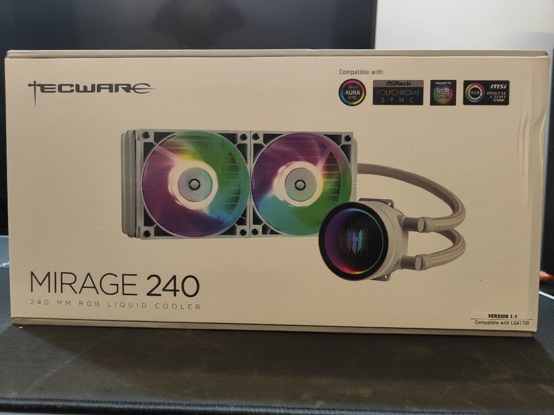 Tecware Mirage RGB 240 AIO CPU Liquid Cooling, Computers & Tech, Parts ...