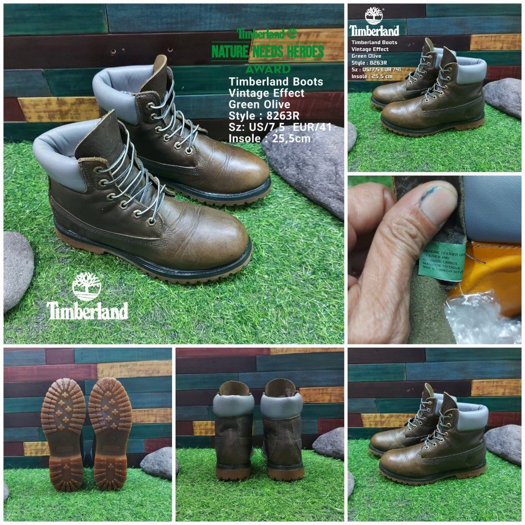 Timberland Boots 6 inc 8263R Amphibian Vintage Effect Leather Size 41 ...