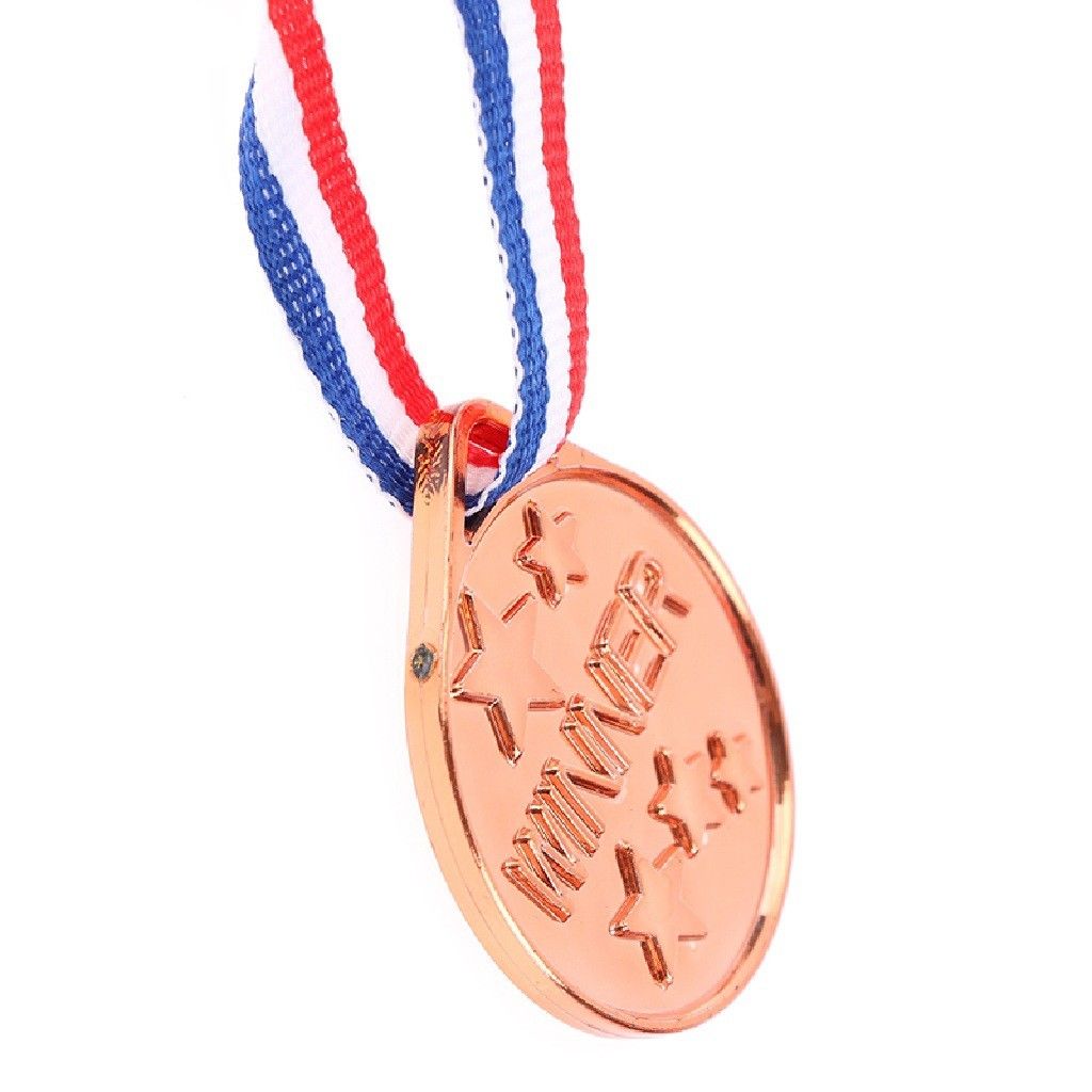 Toy medals competition medal gold silver bronze winners game sports day ...