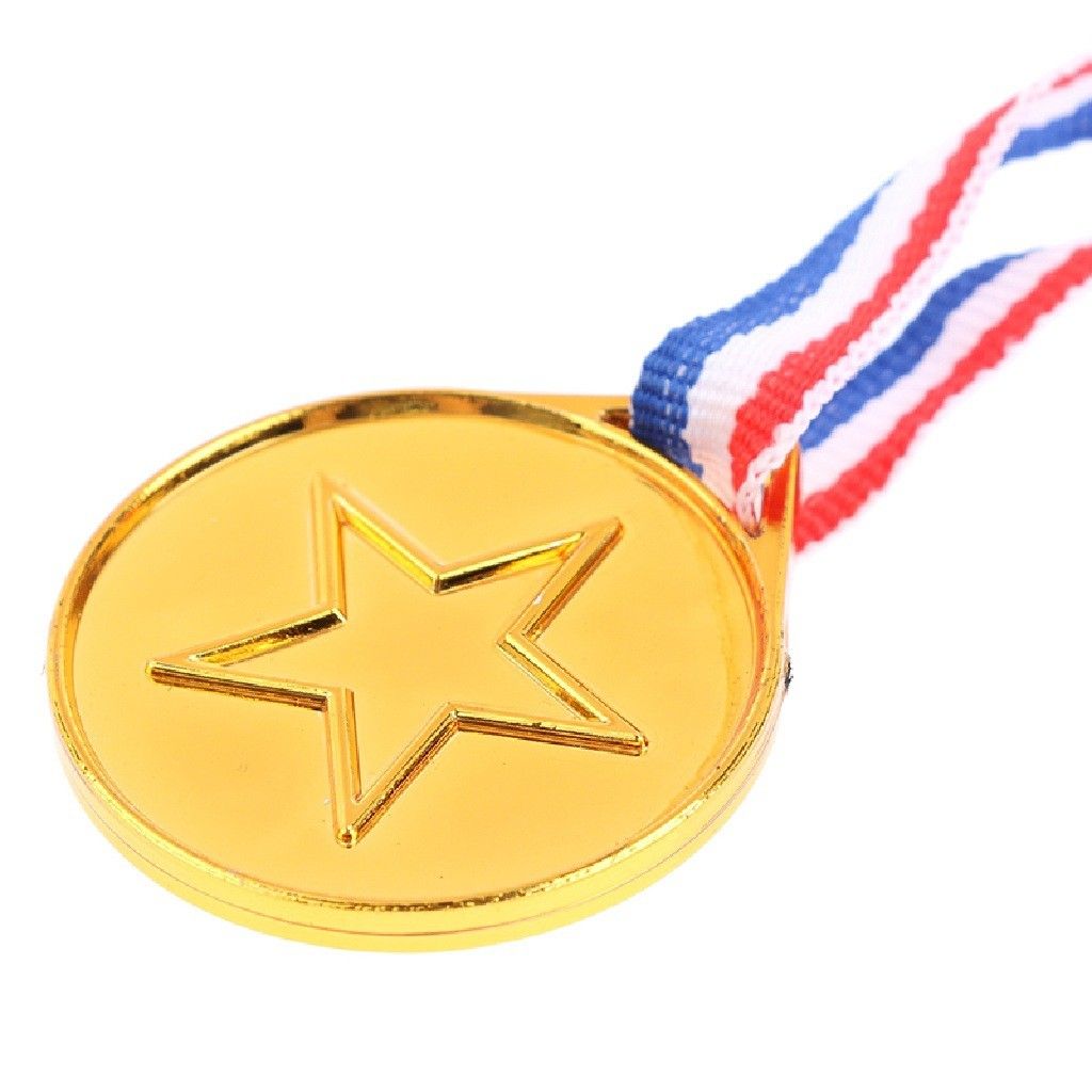Toy medals competition medal gold silver bronze winners game sports day ...