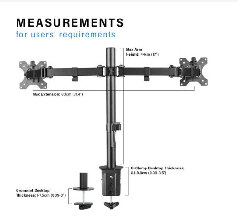 Ulti Dual Monitor Arm, Mobile Phones & Gadgets, Mobile & Gadget ...