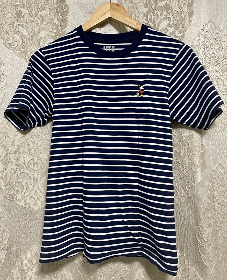 Uniqlo UT Mickey Mouse Stripes shirt, Women's Fashion, Tops, Blouses on Carousell