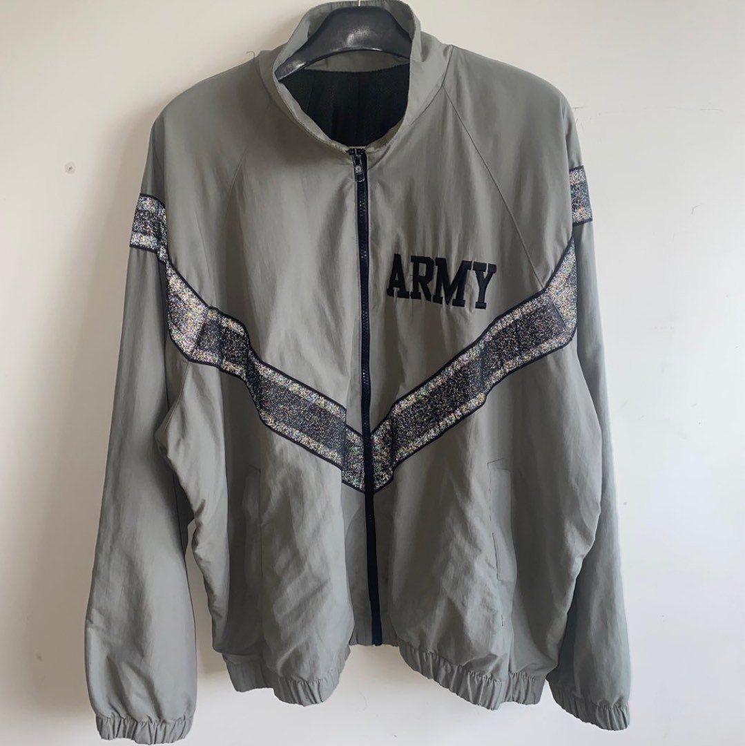US.Army IPFU jacket reflectiv oversize, Fesyen Pria, Pakaian , Atasan ...