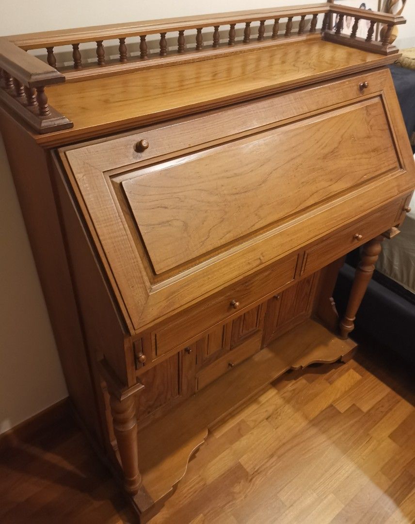 Vintage Solid Wood Study Table, Furniture & Home Living, Furniture ...