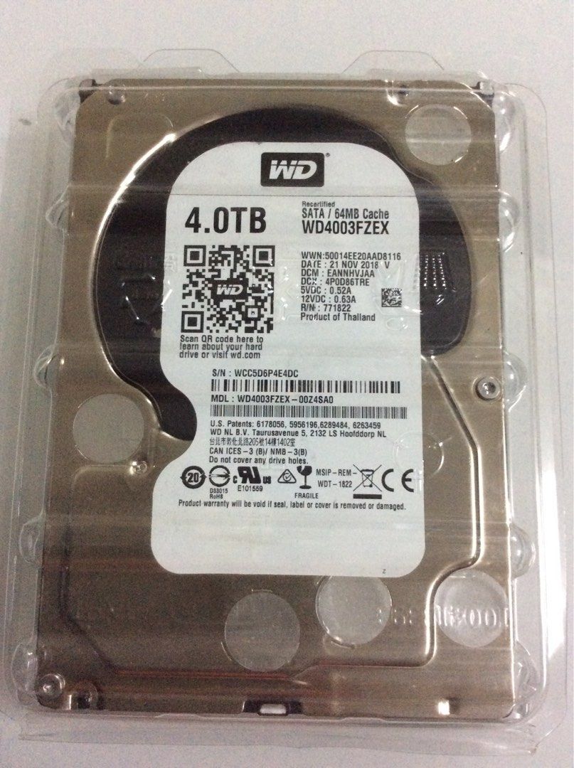 WD. 4.TB. 3.5 inch Sata, Computers & Tech, Parts & Accessories, Hard Disks & Thumbdrives on ...