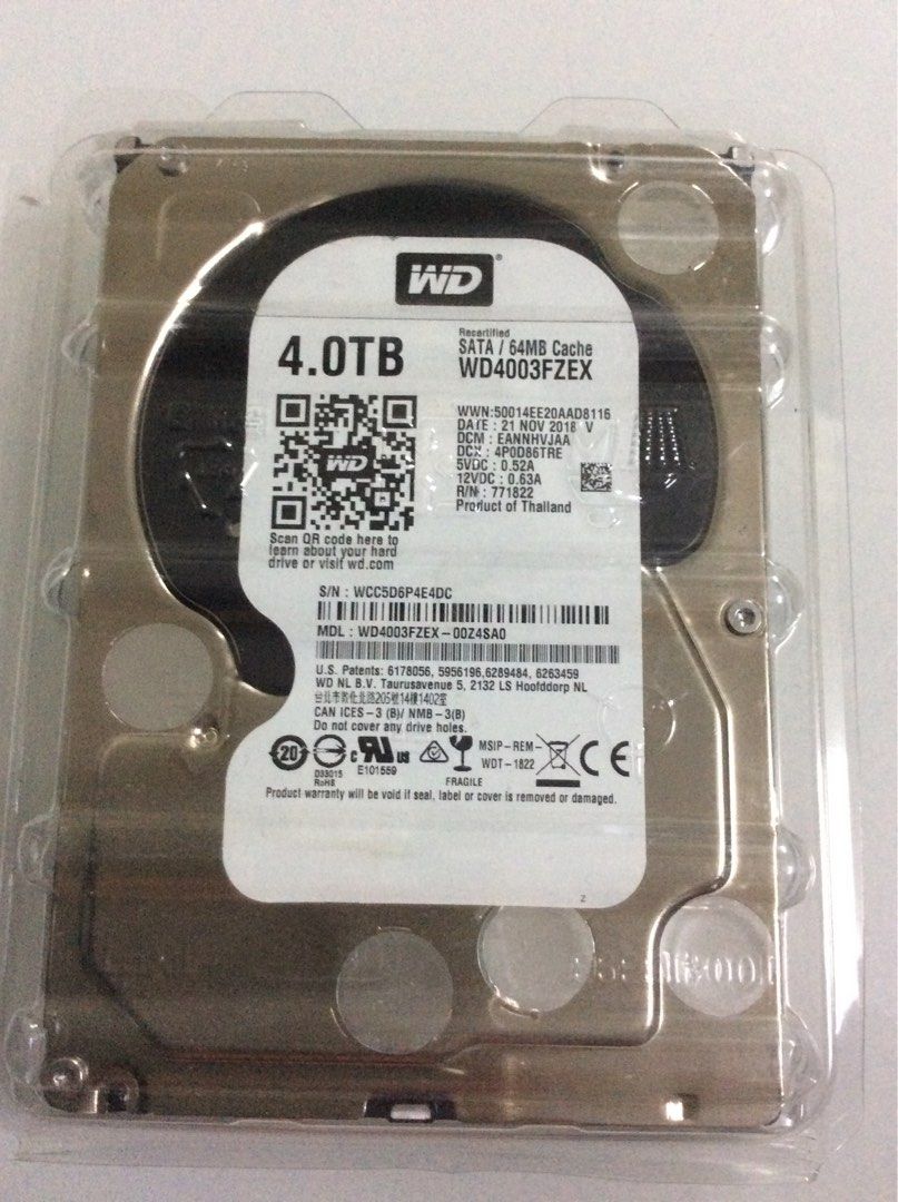 WD. 4.TB. 3.5 inch Sata, Computers & Tech, Parts & Accessories, Hard ...