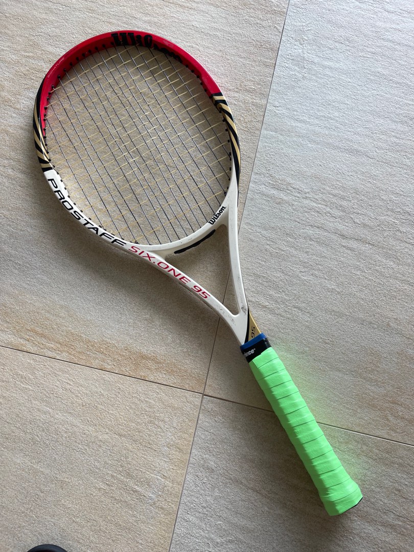 Wilson tennis racket prostaff six.one 95, Sports Equipment, Sports ...