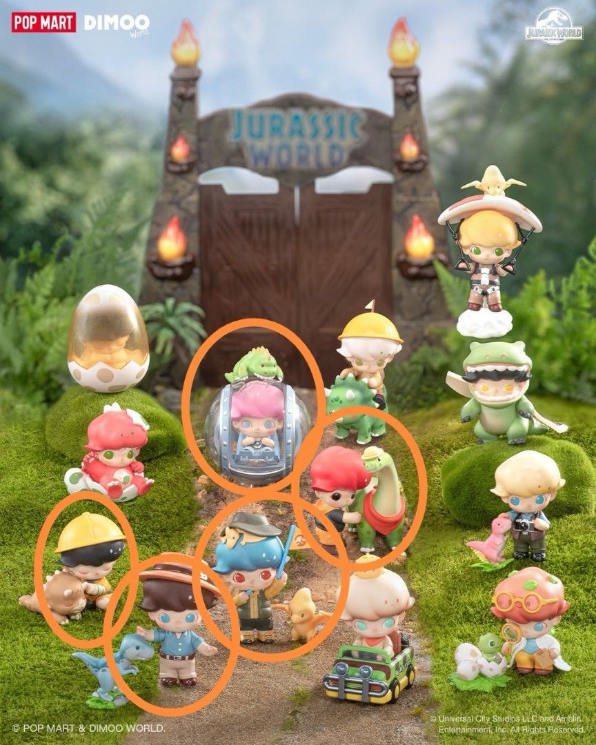 WTT WTS Authentic Popmart Pop Mart DIMOO Jurassic World Baby Dino ...