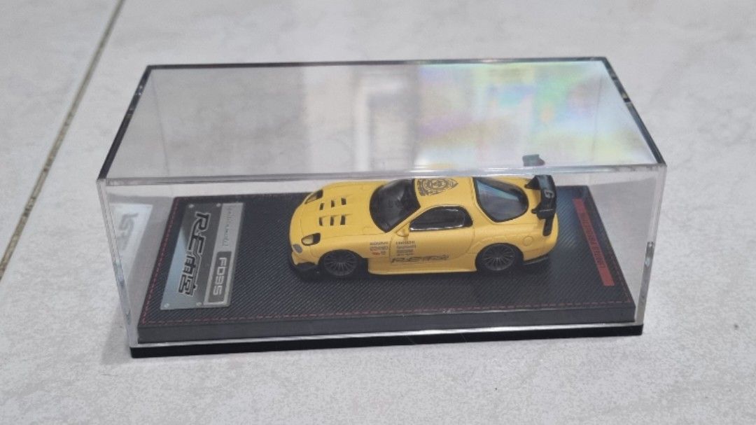 1/64 Ignition model Mazda RX-7 (FD3S) RE Amemiya Matte Yellow, Hobbies & Toys, Toys & Games on ...