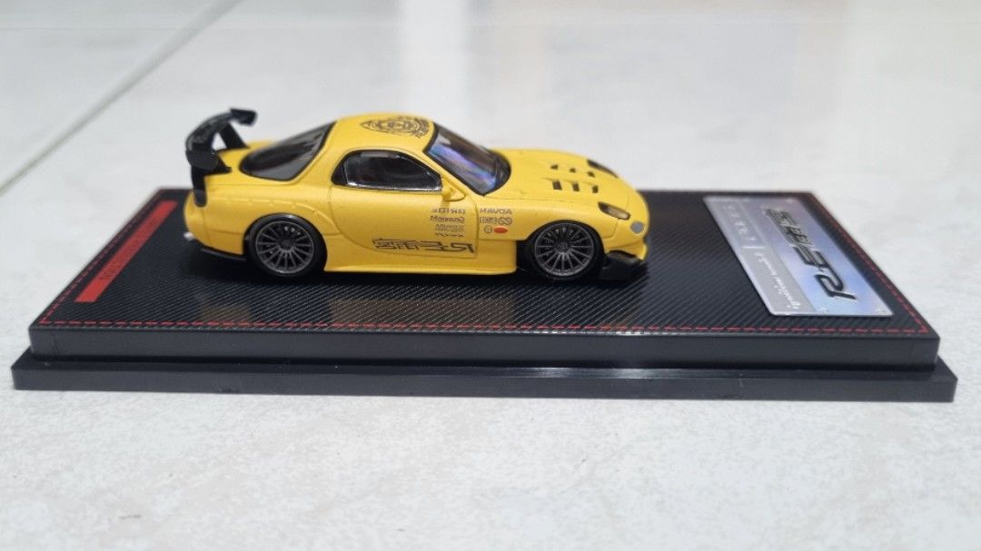 1/64 Ignition model Mazda RX-7 (FD3S) RE Amemiya Matte Yellow, Hobbies & Toys, Toys & Games on ...