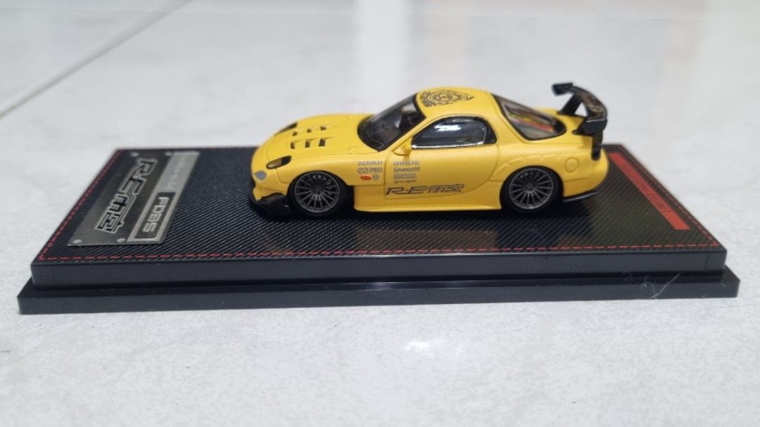 1/64 Ignition model Mazda RX-7 (FD3S) RE Amemiya Matte Yellow, Hobbies & Toys, Toys & Games on ...