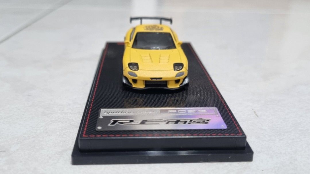 1/64 Ignition model Mazda RX-7 (FD3S) RE Amemiya Matte Yellow, Hobbies & Toys, Toys & Games on ...