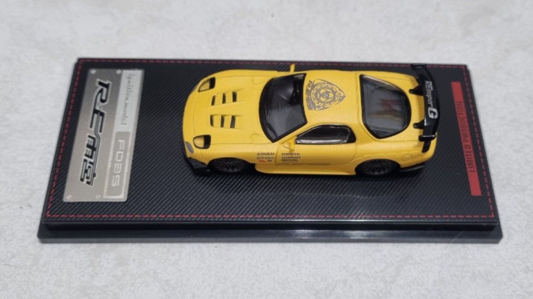 1/64 Ignition model Mazda RX-7 (FD3S) RE Amemiya Matte Yellow, Hobbies & Toys, Toys & Games on ...