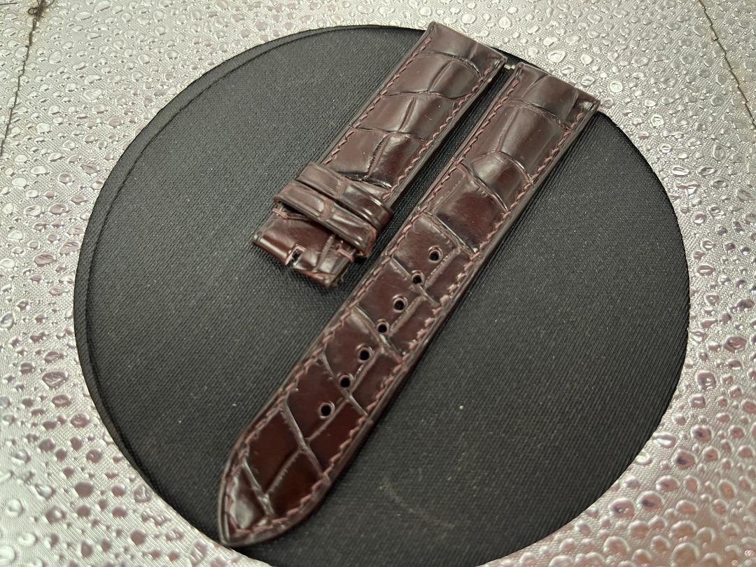20/18mm Dark Brown Crocodile Strap, Men's Fashion, Watches ...