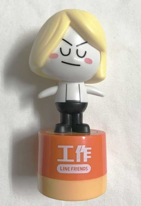 7-11 Line Friends 滾輪印章公仔, 書籍、休閒與玩具, 玩具、公仔、桌遊在旋轉拍賣