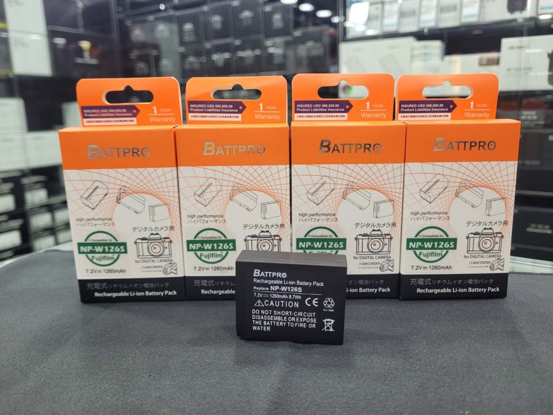 全新 Battpro Fujifilm Np W126s 電池 一年保養 鋰離子充電 W126s W126 For X S10 X