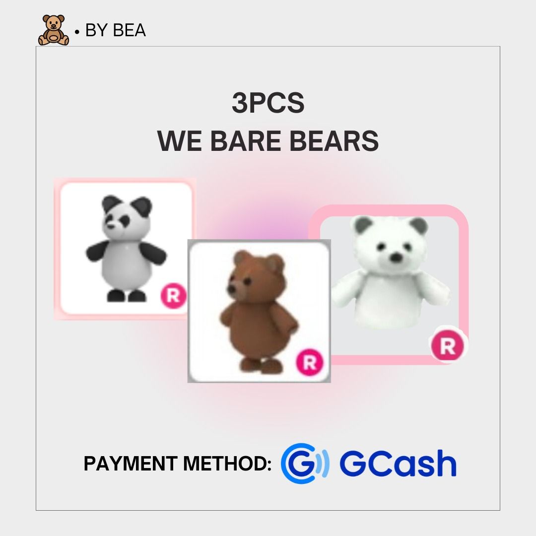 WE BARE BEARS • Roblox Adopt Me !, Video Gaming, Gaming Accessories, In ...