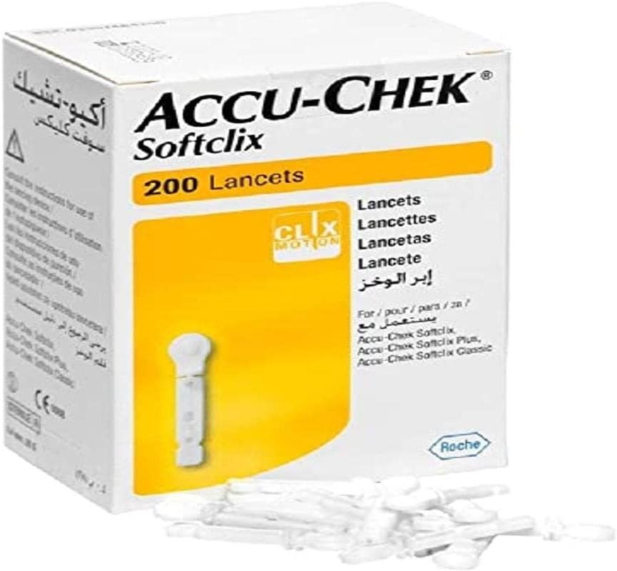 Accu-Chek Softclix Kit, Accu Chek Softclix Lancets 200S, Health ...