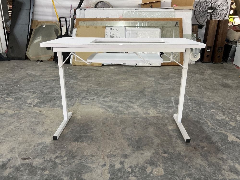 Adjustable Height Sewing Machine Table White Colour / Meja Mesin Jahit ...