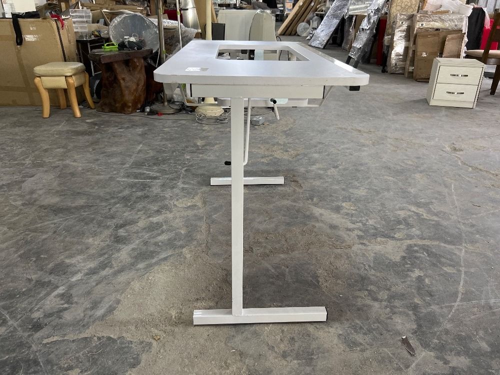 Adjustable Height Sewing Machine Table White Colour / Meja Mesin Jahit ...