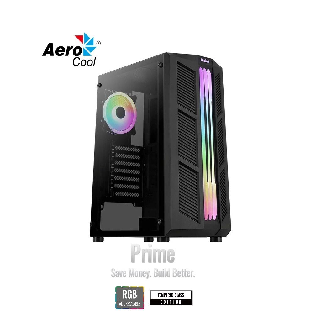 Aerocool PRIME-G ATX ARGB Mid Tower Gaming Casing With 120mm ARGB Fan ...