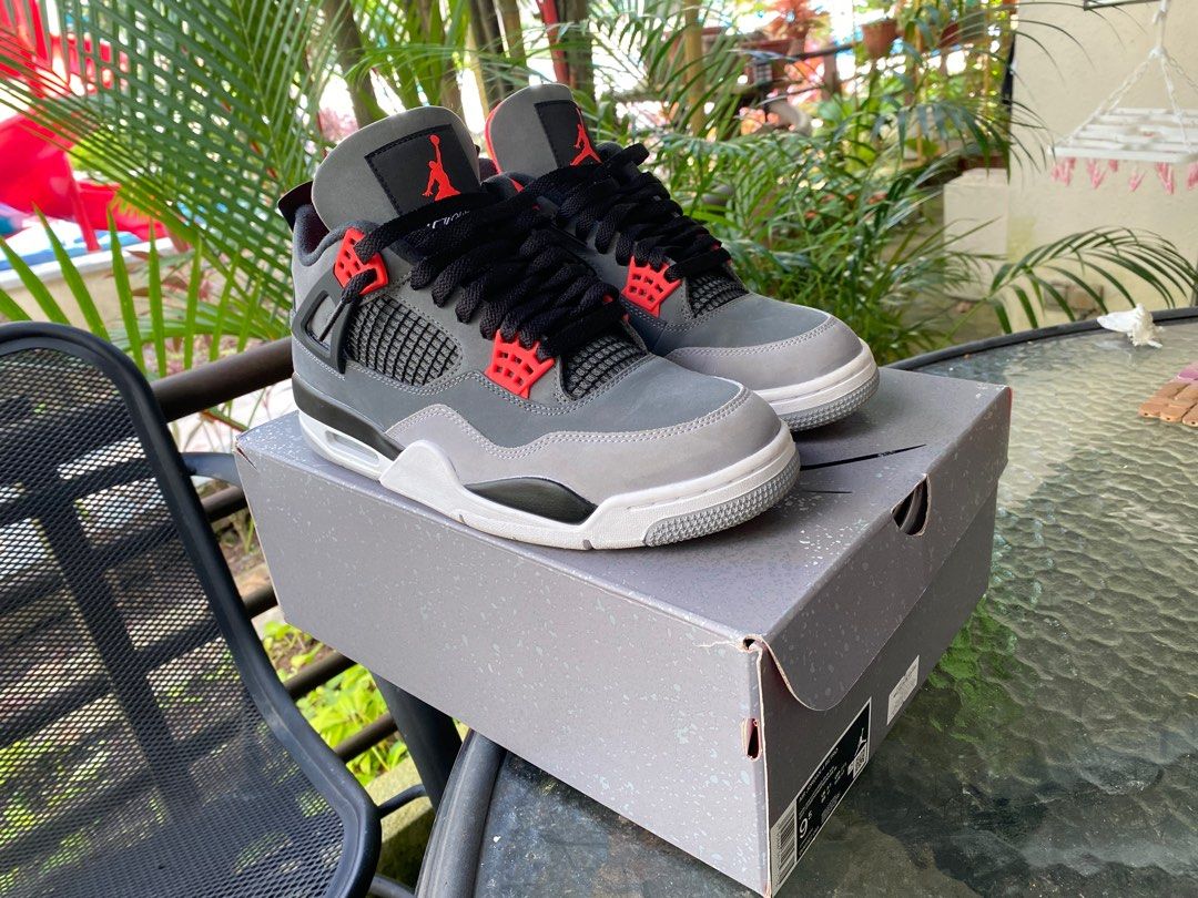 Air Jordan 4 Infrared, Men's Fashion, Footwear, Sneakers on Carousell