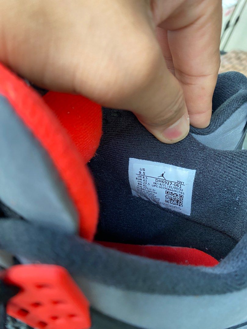 Air Jordan 4 Infrared, Men's Fashion, Footwear, Sneakers on Carousell