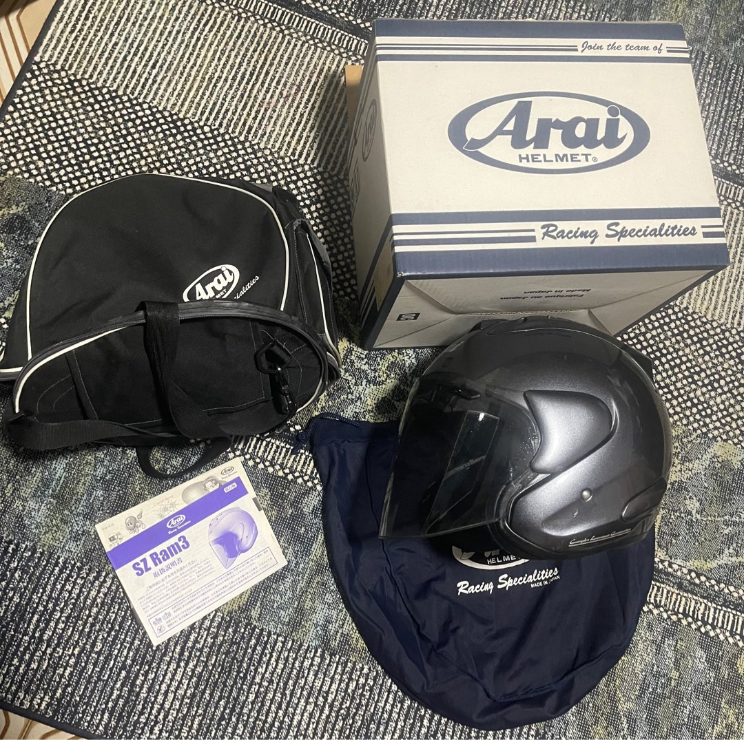 Arai Ram 3 Gunmetal Grey, Motorcycles, Motorcycle Apparel on Carousell