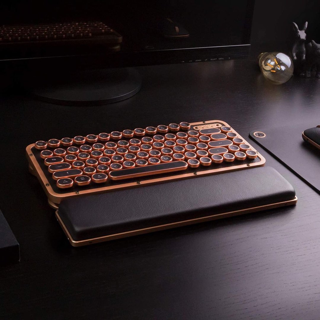 AZIO Retro Compact Keyboard Rose Gold, Computers & Tech, Parts ...
