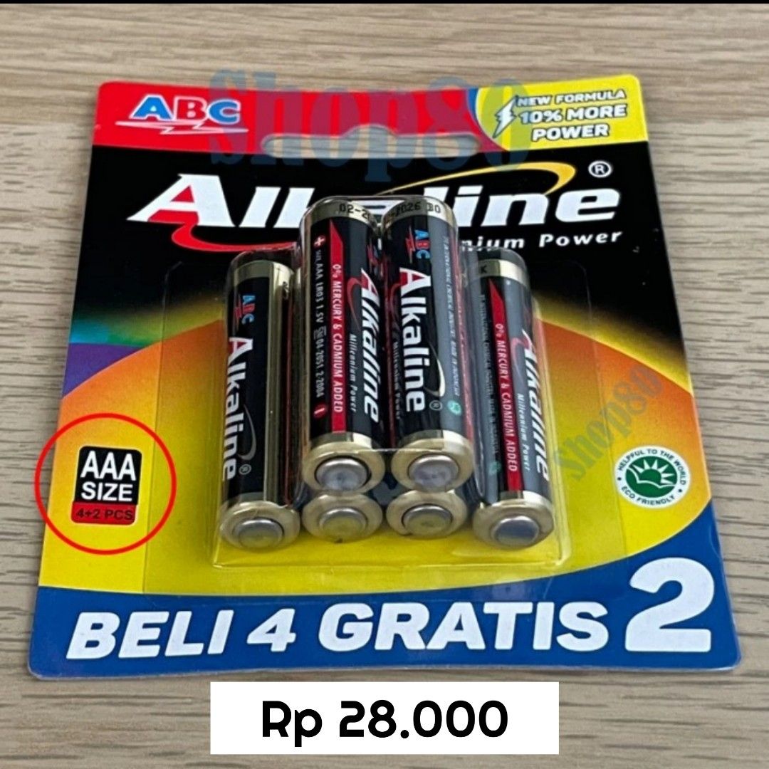 Baterai ABC ALKALINE, Elektronik, Lainnya di Carousell