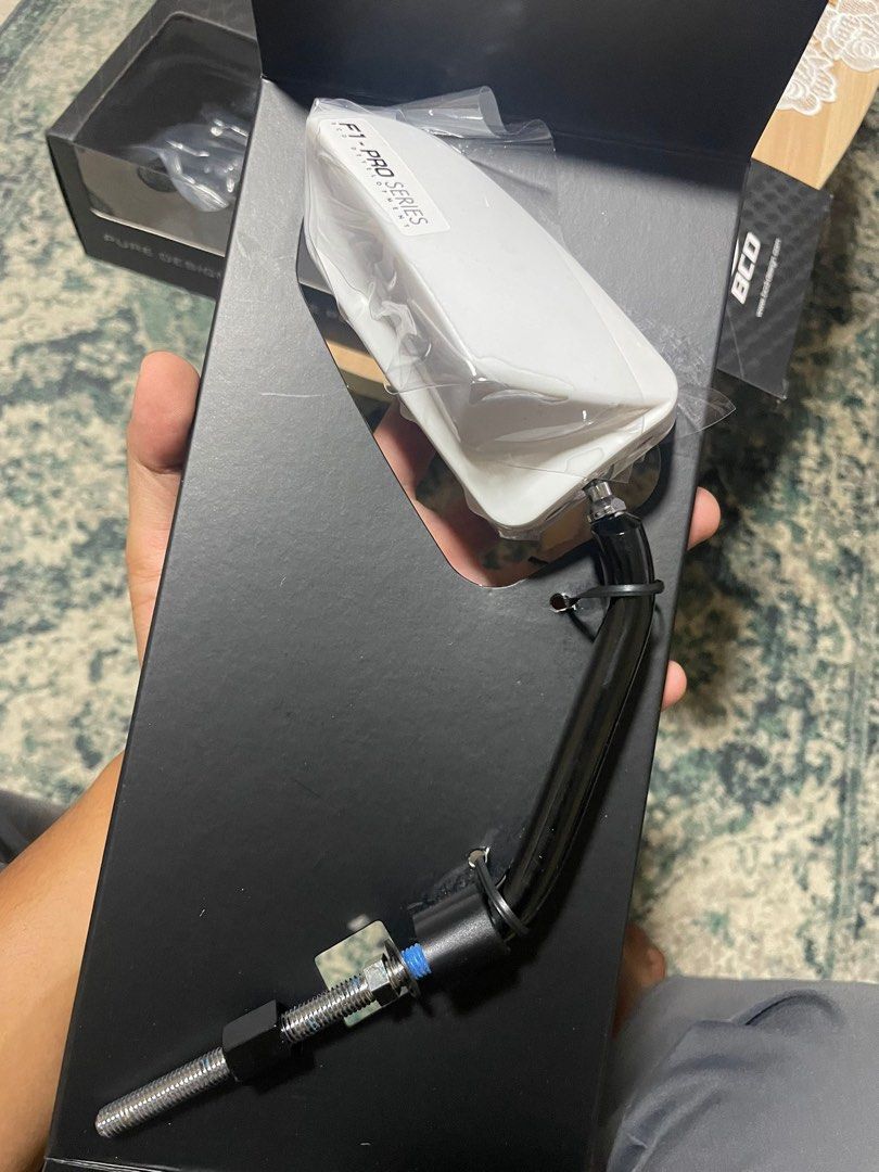 BCD WHITE RIGHT SIDE MIRROR, Motorcycles, Motorcycle Accessories on ...