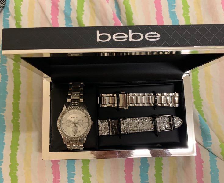 Bebe Silver Watch Set, Women's Fashion, Watches & Accessories, Watches ...